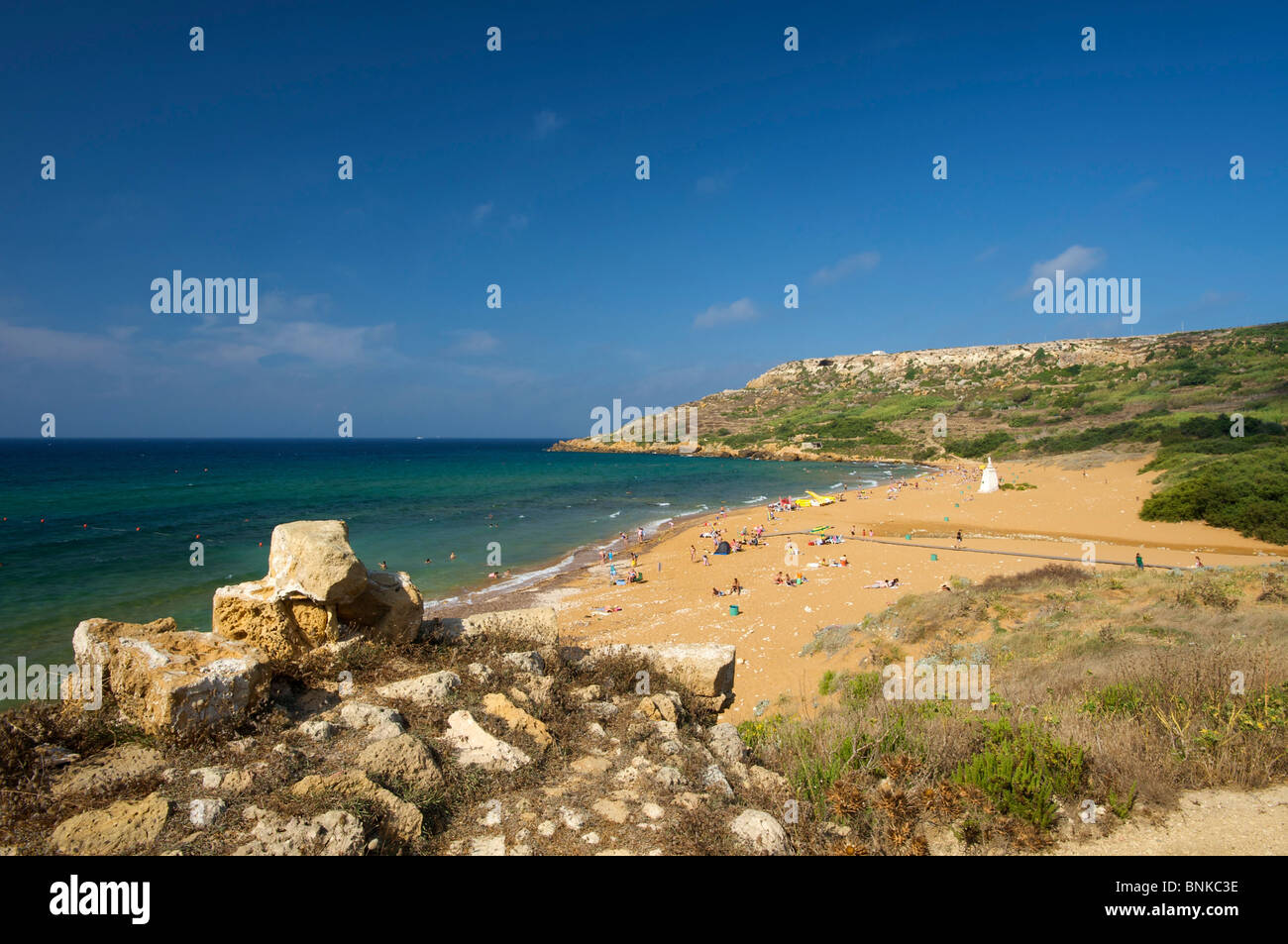 Malta Gozo Ramla Bay Sand Strand Sand Sandstrand Strand Meer Bucht ...