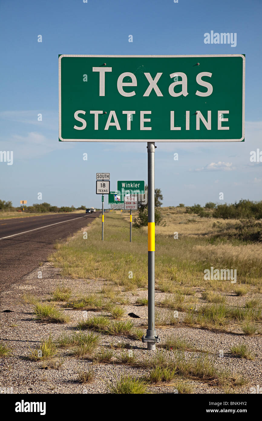 Texas road sign -Fotos und -Bildmaterial in hoher Auflösung – Alamy