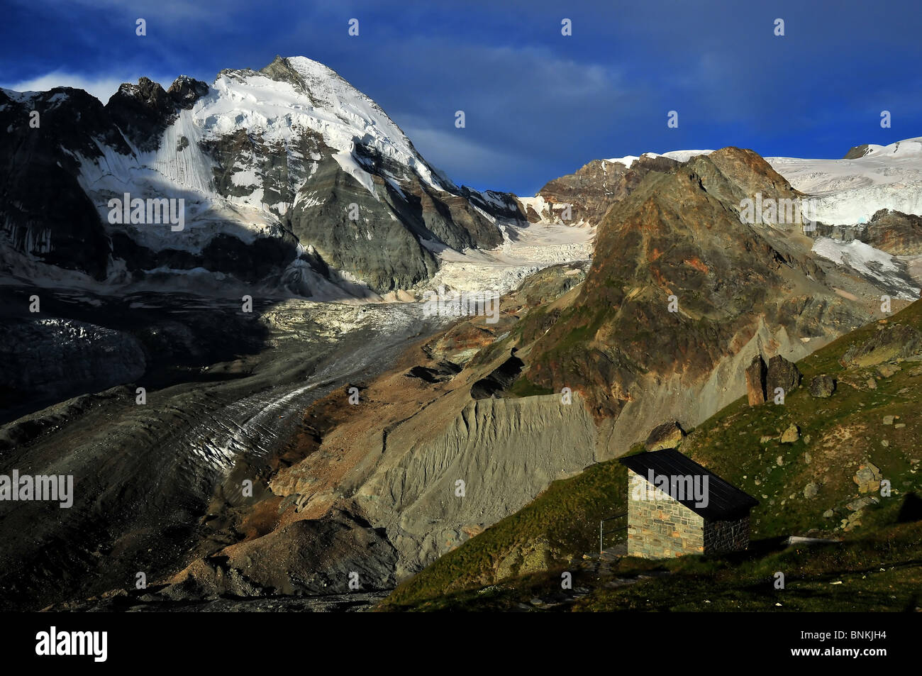 Schweiz-Wallis-Zermatt Pass Gebirgspass Col Dellen Rock Cliff Eis ...
