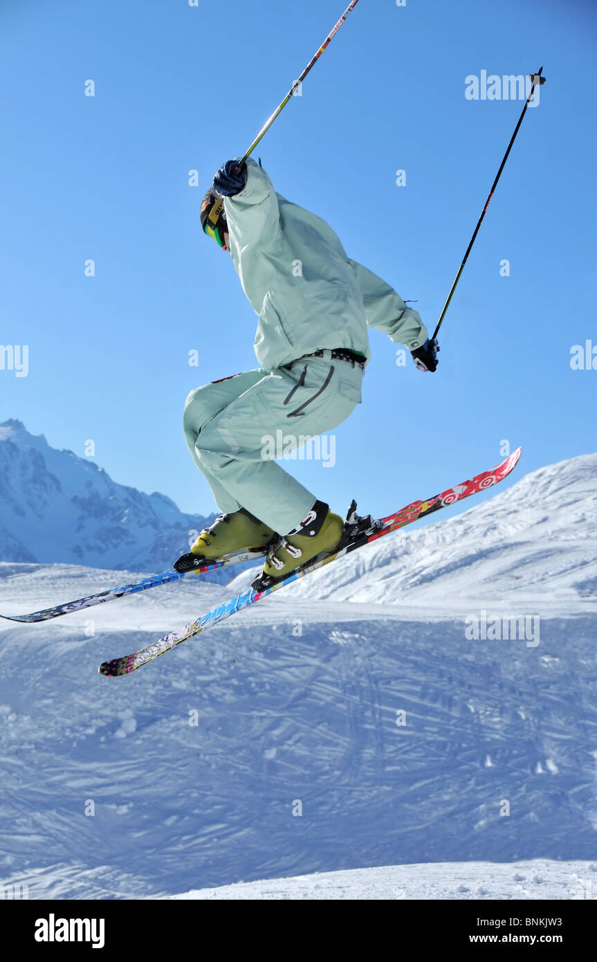 Schweiz Wallis Verbier Acrobat Akrobatik Sprungbrett Tauchen Luft Alpen ...