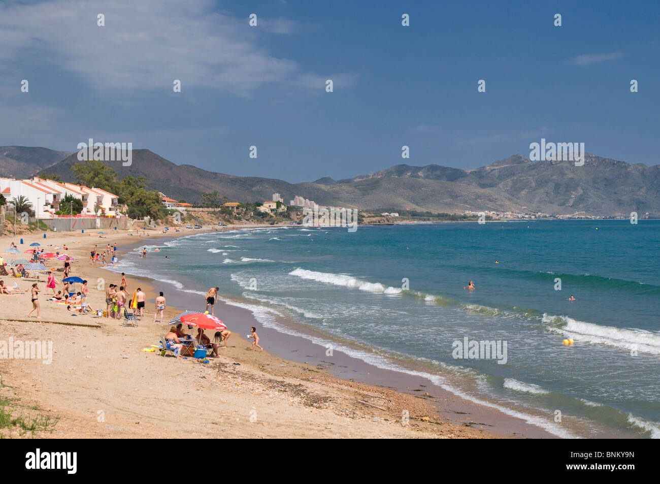 Der Strand von Isla Plana, Cartagena in der Region Murcia, Süd-Ost ...