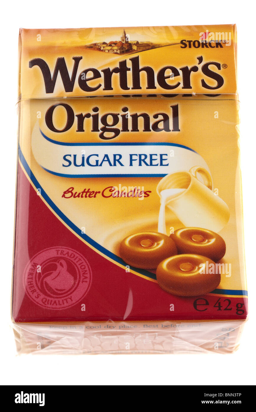 42 Gramm Box von Storck Werthers original Zucker frei Butter Bonbons ...