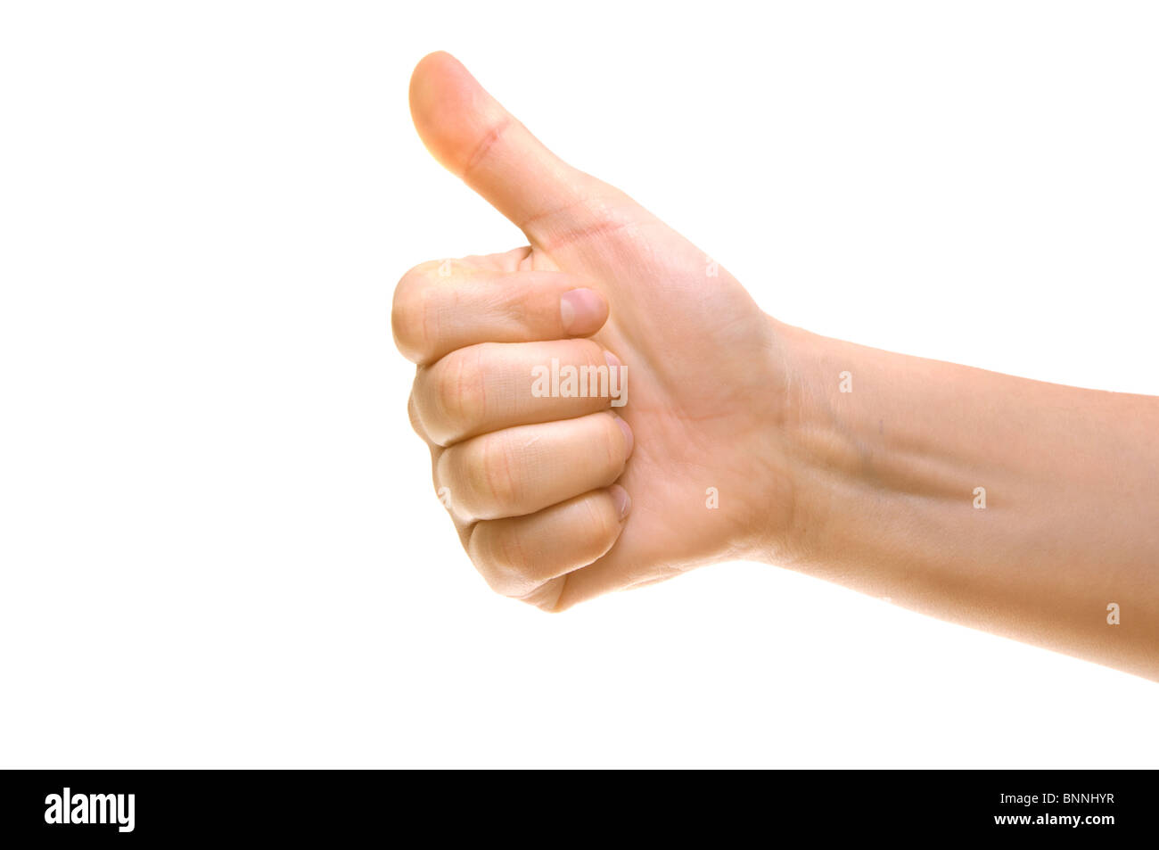 Daumen hoch - Gesten. Daumen, isoliert auf weißem Hintergrund mit ...