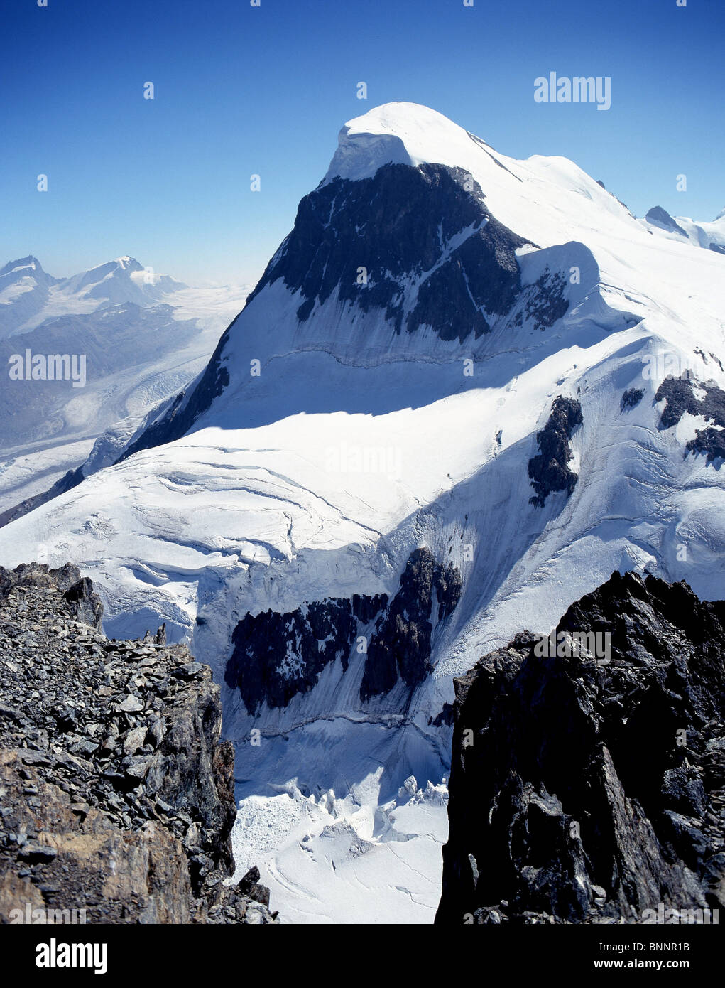 Breithorn VS Zermatt Berge Kanton Wallis Schweiz Schnee ...