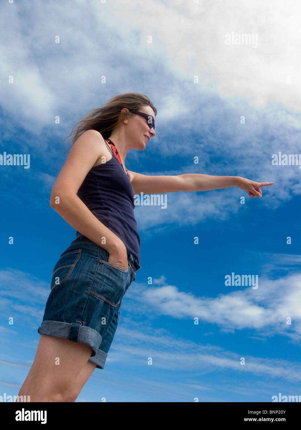Zeigefinger Zeigt Himmel Stockfotos und -bilder Kaufen - Alamy