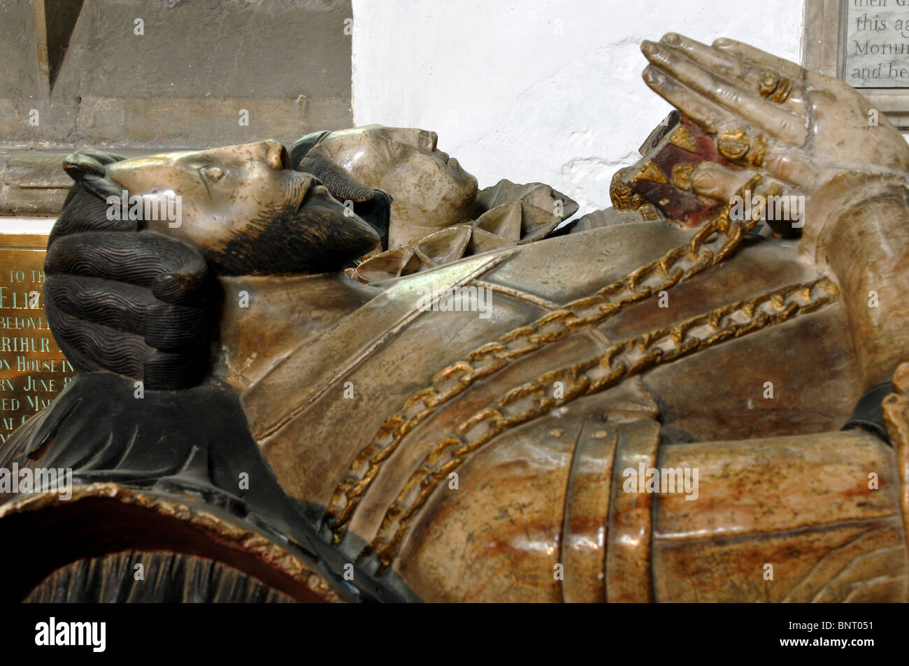Bildnisse von William und Anne Clopton in Clopton Kapelle, Kirche der ...