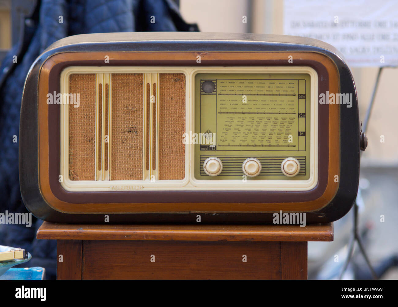 Vintage Telefunken radio Stockfotografie - Alamy