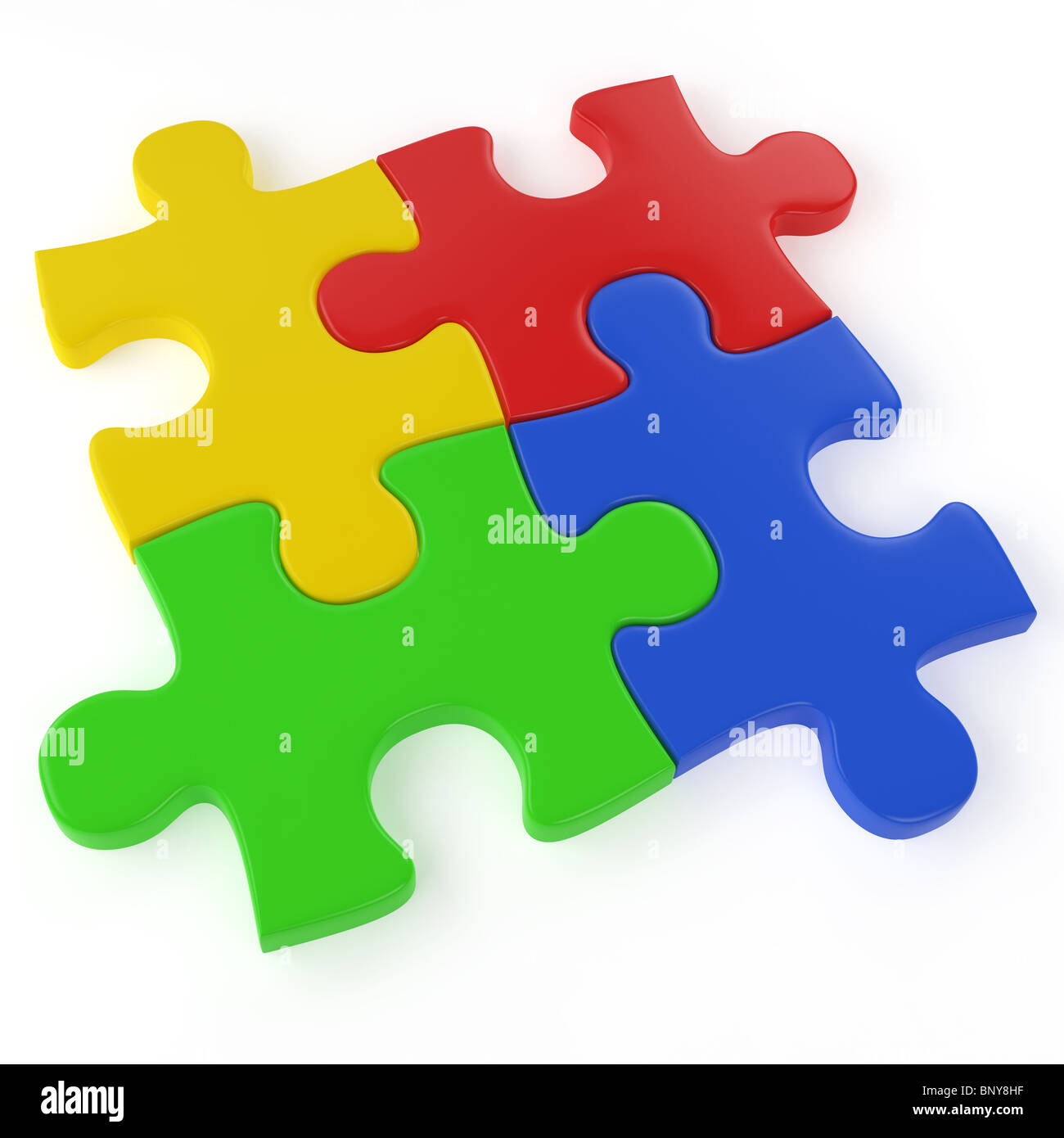 Four jigsaw puzzle pieces on -Fotos und -Bildmaterial in hoher ...