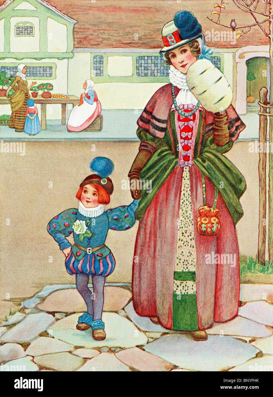 Illustration zu dem Gedicht Unterschied aus dem Buch Kindheit von ...