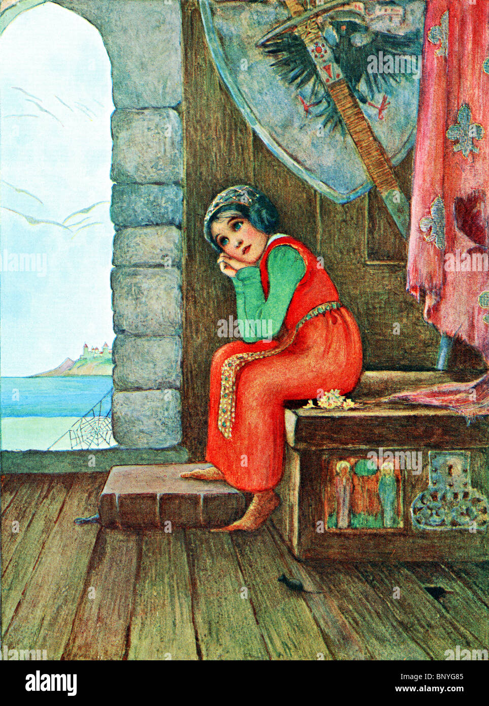 Illustration zu dem Gedicht The alte Truhe aus dem Buch Kindheit von ...