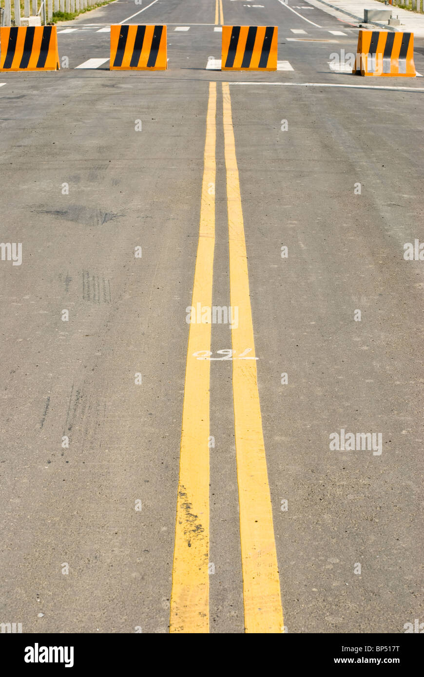 Die Straße wurde gesperrt Stockfotografie - Alamy