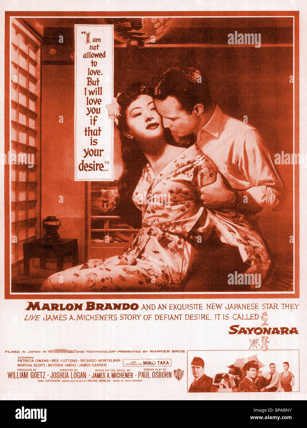 Sayonara 1957 Marlon Brando Stockfotos und -bilder Kaufen - Alamy