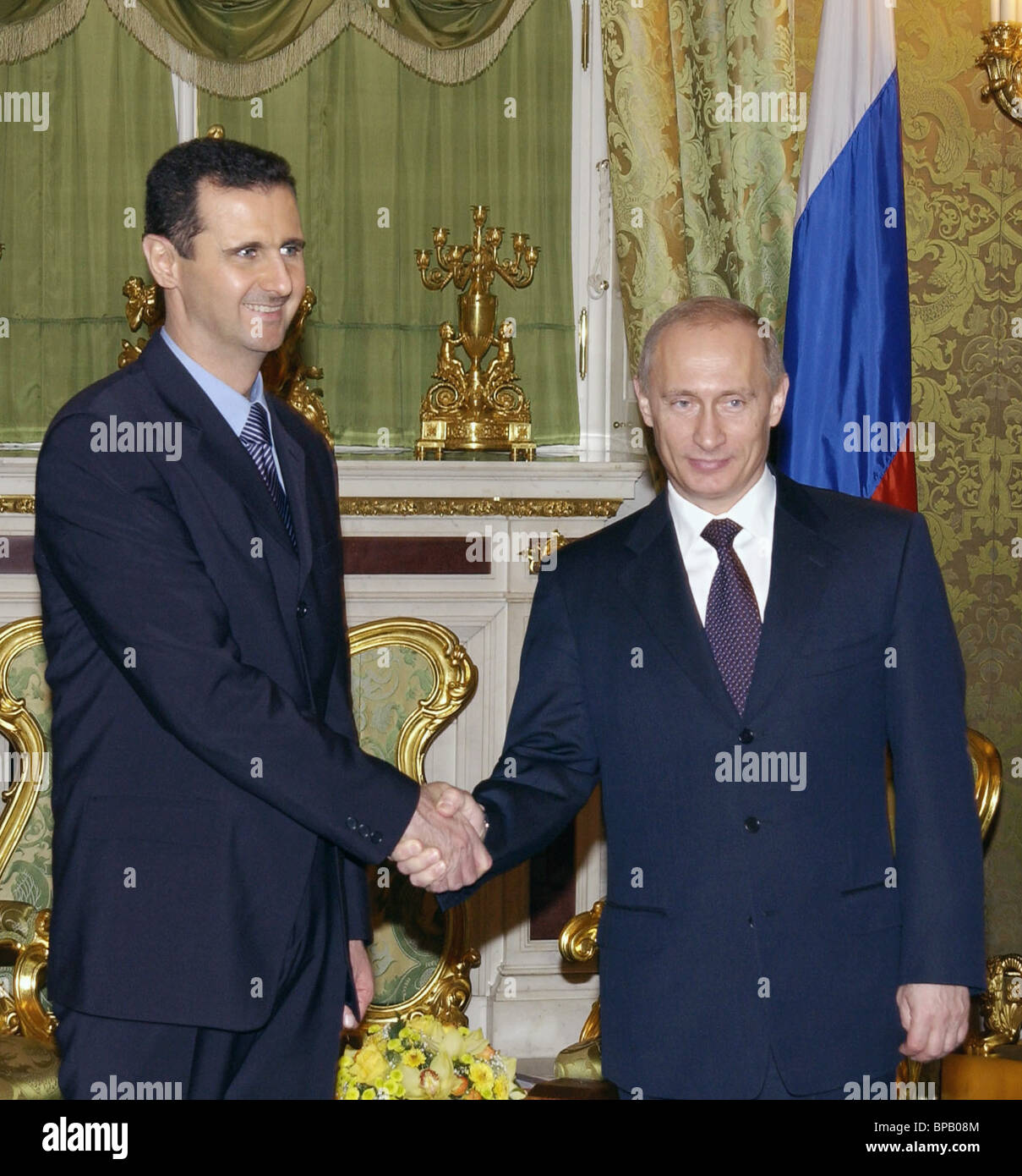 Bashar Al Assad (l) Stockfotos und -bilder Kaufen - Alamy