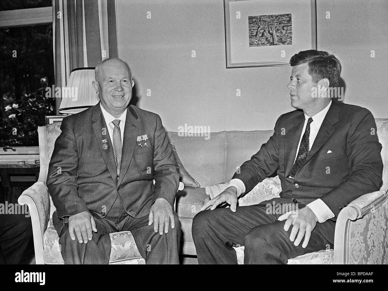 Nikita S Khrushchev And John F Kennedy Stockfotos & Nikita S Khrushchev ...