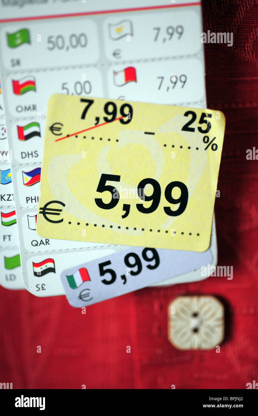Euro price label tag -Fotos und -Bildmaterial in hoher Auflösung – Alamy