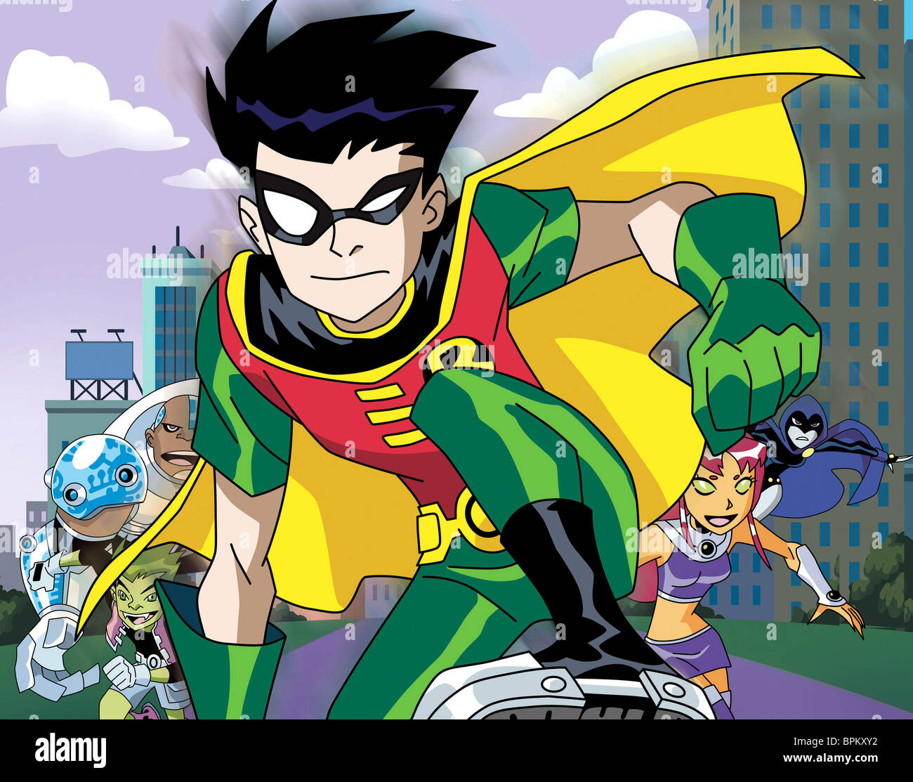 CYBORG, Beast Boy, BOY WONDER Robin, Starfire, RAVEN, Teen Titans, 2003 ...