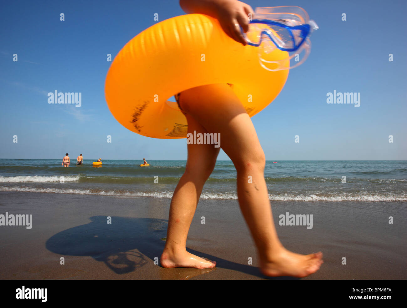 Menschen am Strand von Jesolo, Adria, Italien Stockfotografie - Alamy