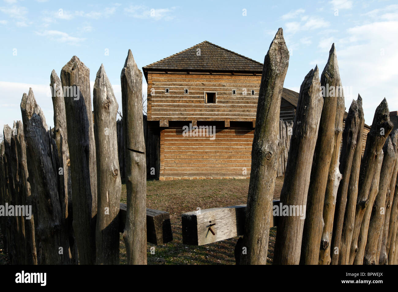 Fort Massac (oder Fort Massiac), ein Kolonialzeit Fort am Ohio River in ...
