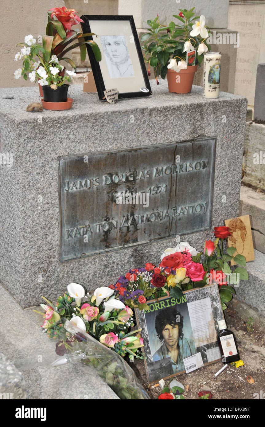 James Douglas Morrison Grab, Friedhof Pere Lachaise, Paris, Frankreich ...