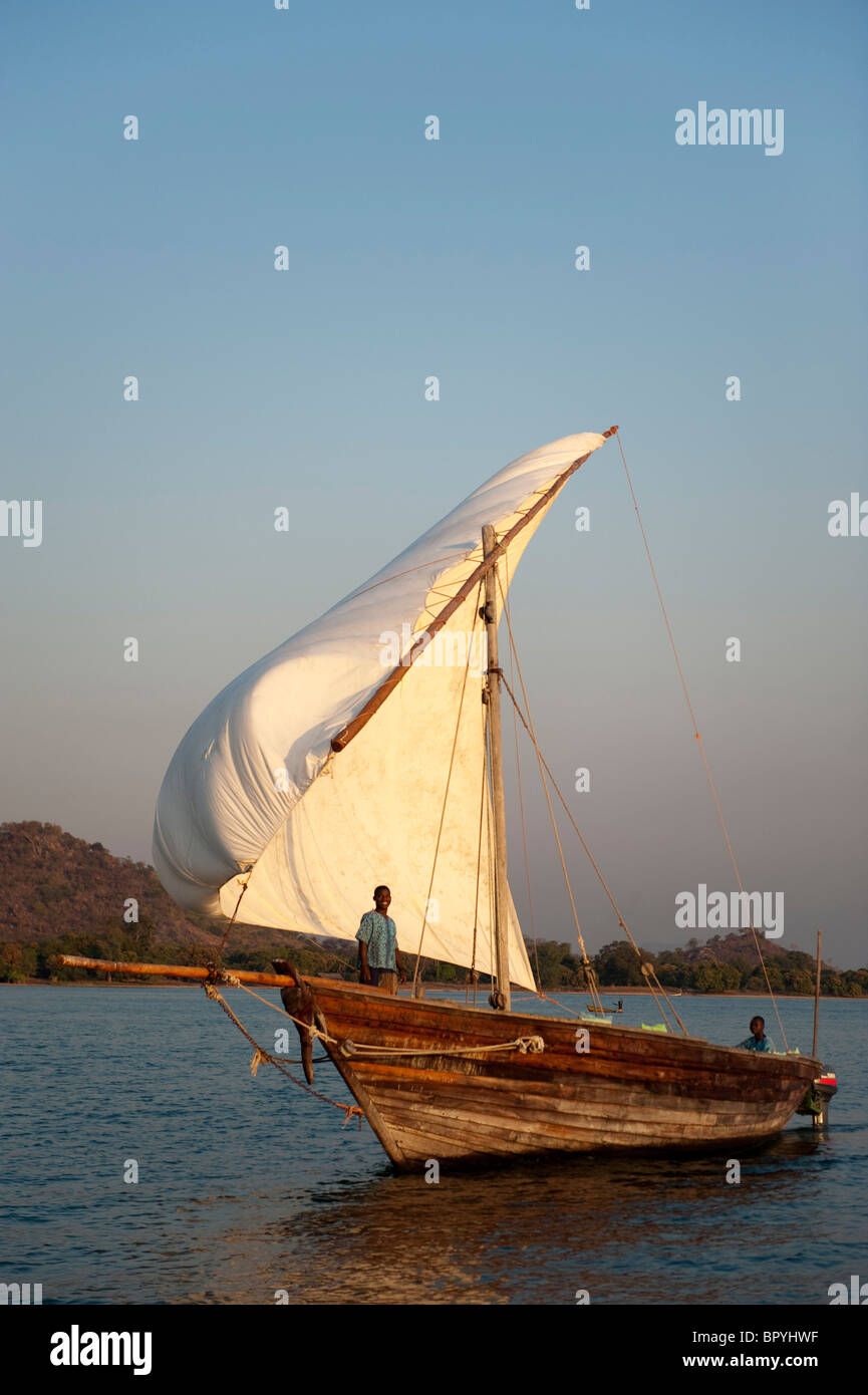 Dhau am Lake Malawi, Cape Maclear, Malawi Stockfotografie - Alamy