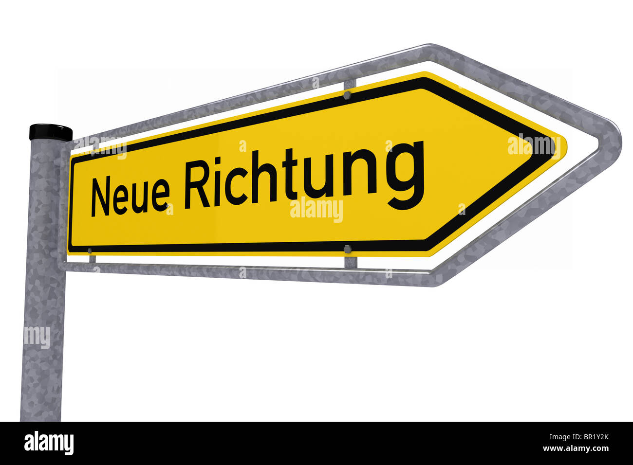 Deutsche Verkehrszeichen zeigen die neue Richtung Stockfotografie - Alamy