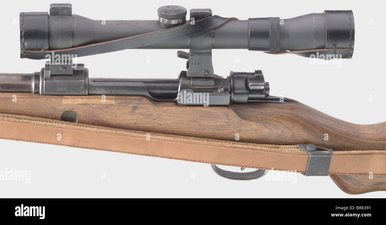 Ein Scharfschützengewehr '7,62 mm SSG 98k' (fälschlicherweise 'SSG 58' genannt), cal..308, nein ...