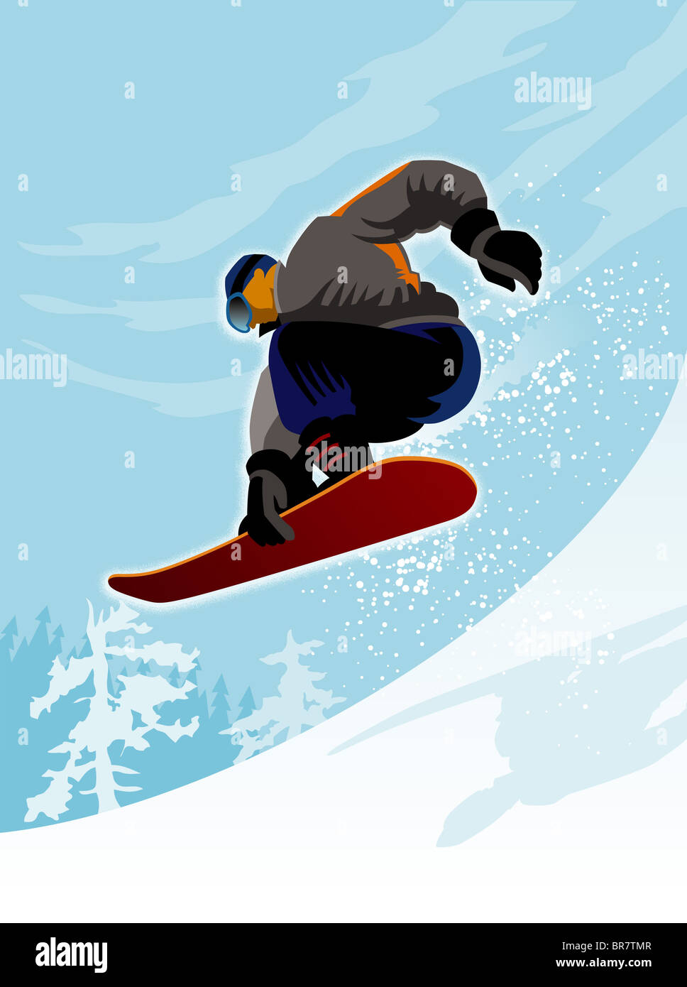 A Cartoon Snowboarder Stockfotos und -bilder Kaufen - Alamy