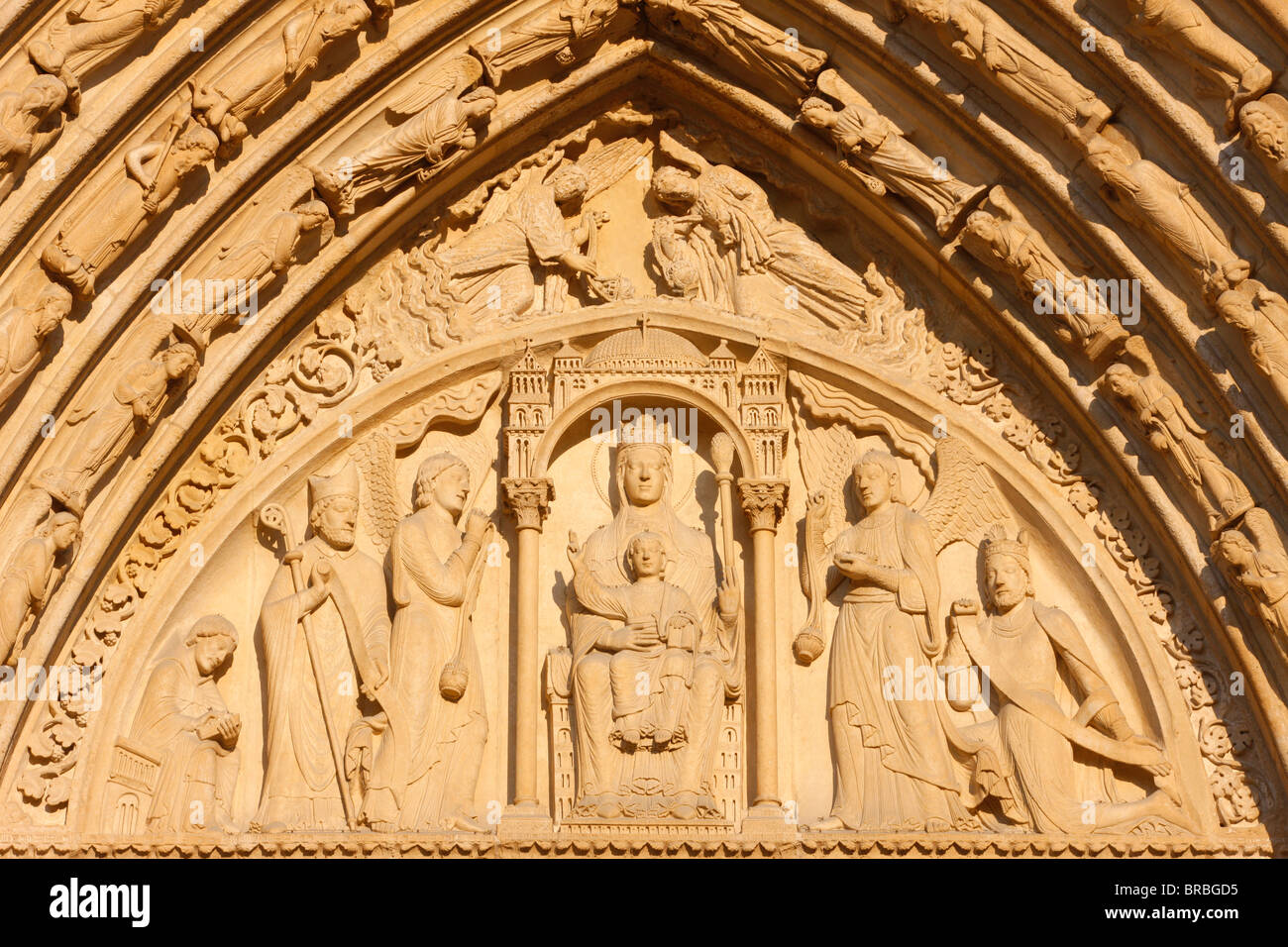 St.-Anna Tor Tympanon, Westfassade, Kathedrale Notre-Dame, UNESCO ...
