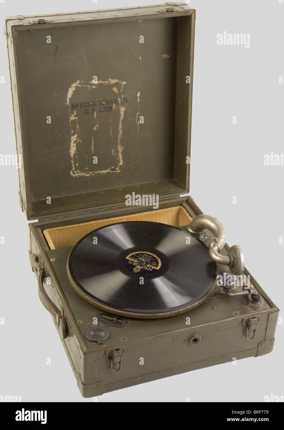 Etats Unis Deuxième Guerre Mondiale, Phonographe de l'US Army, complet ...