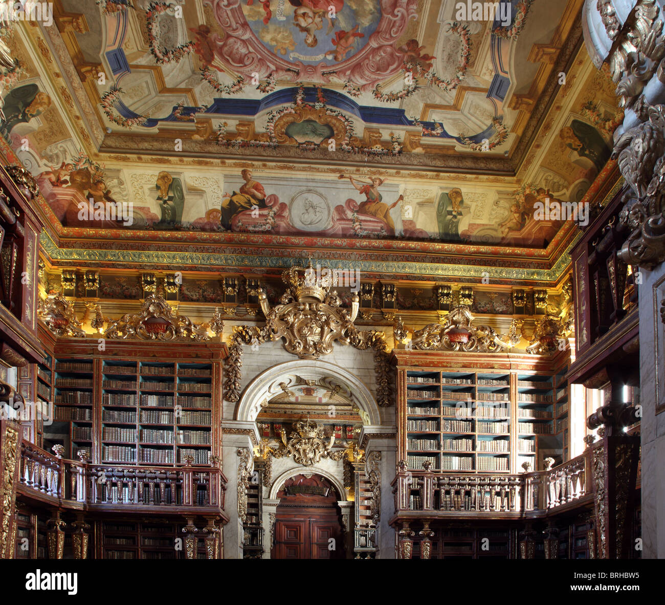 Universität Coimbra John V Library Stockfotografie - Alamy