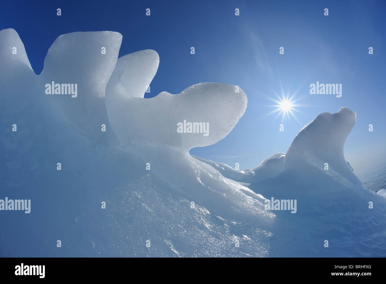 Gletscher-Eis schmelzen, Ilulissat Eisfjord, Diskobucht, Grönland ...