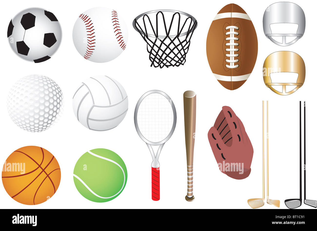 Vektor-Illustration von 15 Sportarten Symbole Siolated. In anderen ...