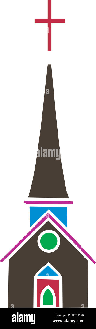 Kirche Icons Vektor, Abbildung der hohen Kirche Symbol Stockfotografie ...