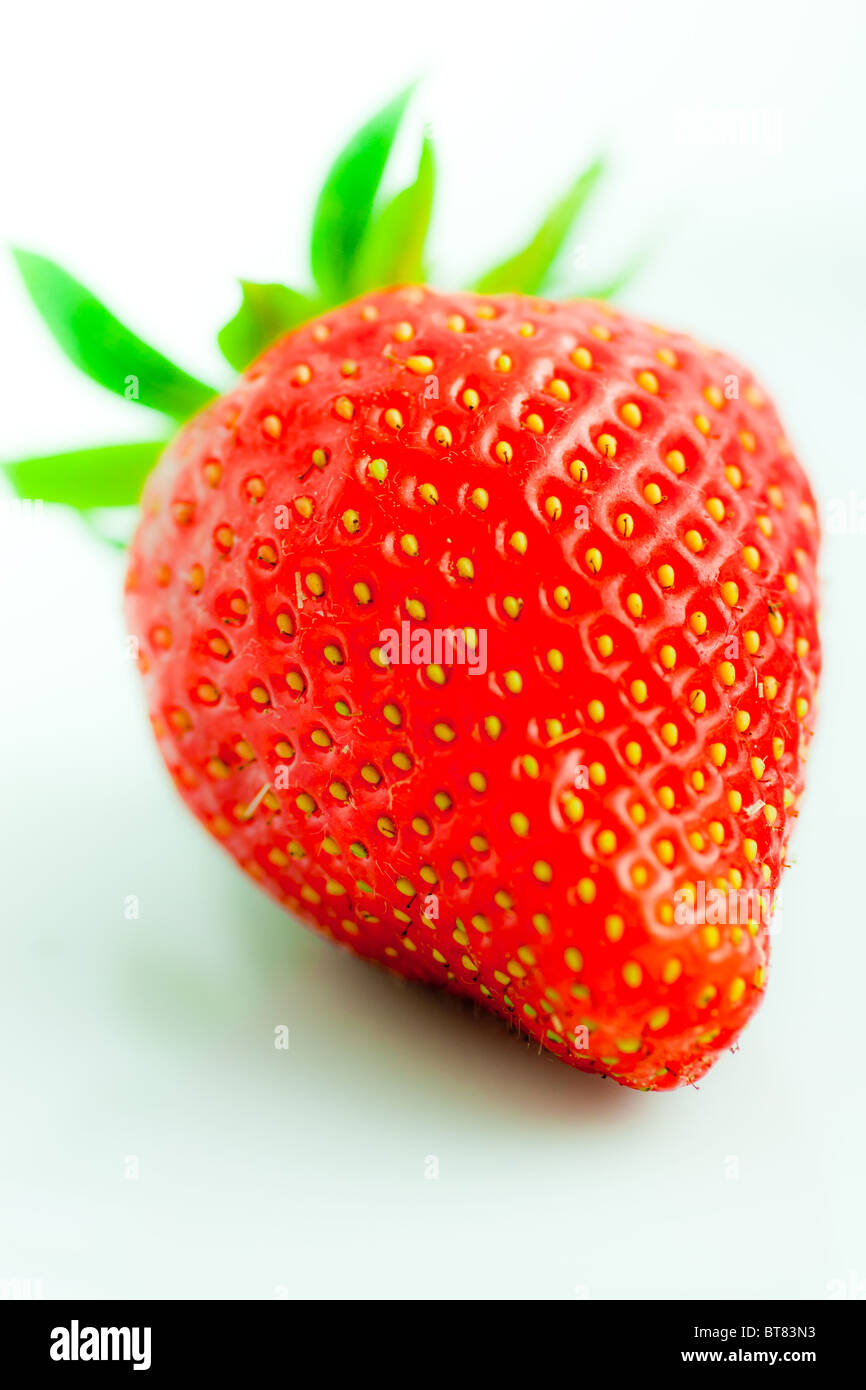 Makro-Bild einer Erdbeere Stockfotografie - Alamy