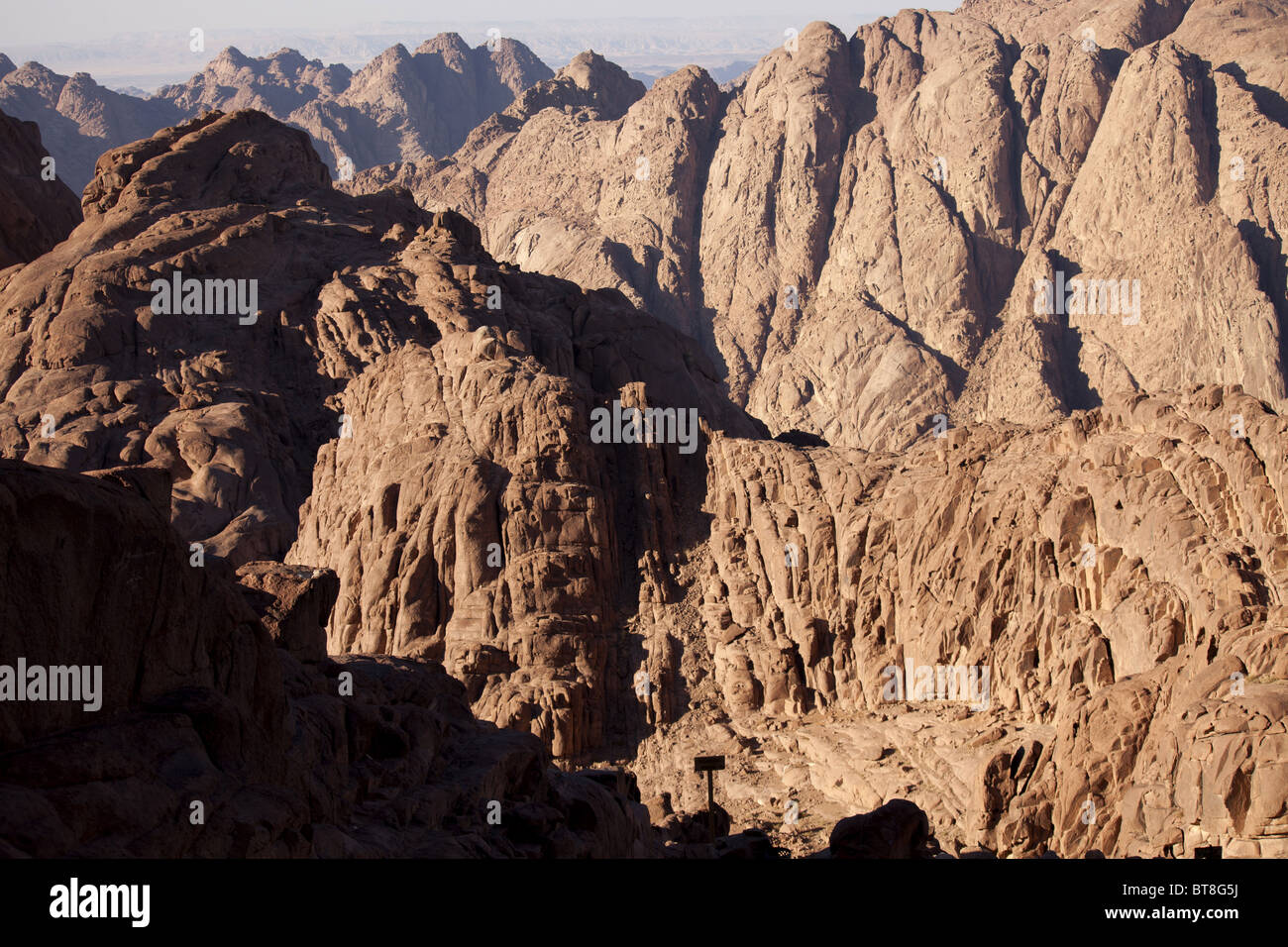 Djebel Musa oder Mount Sinai in der Nähe von St. Catherine oder El Miga ...