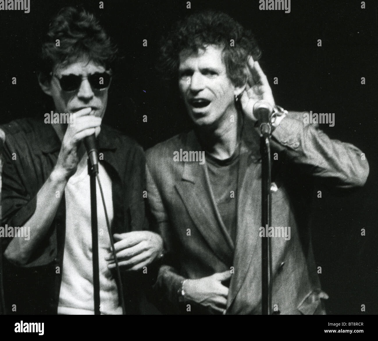 ROLLING STONES Keith Richards auf der rechten Seite und Mick Jagger ...