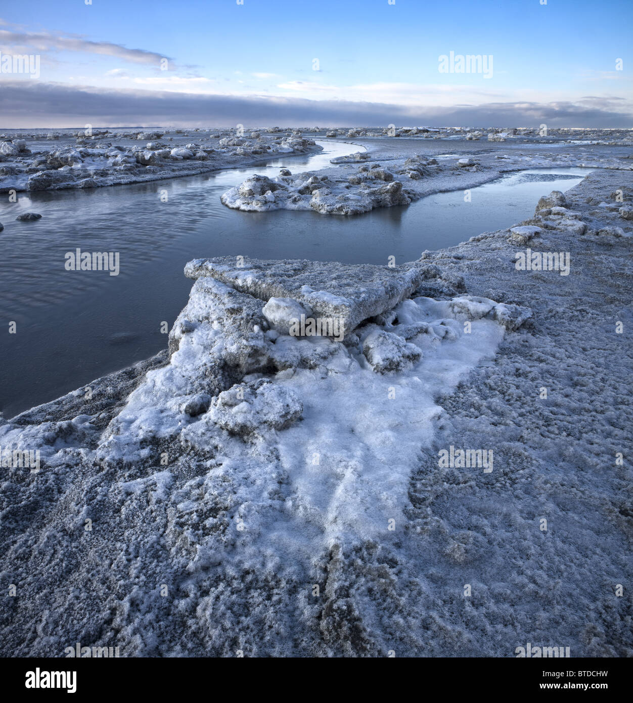 Gestrandete Eisschollen bei Ebbe auf den Turnagain Arm, Yunan Alaska ...