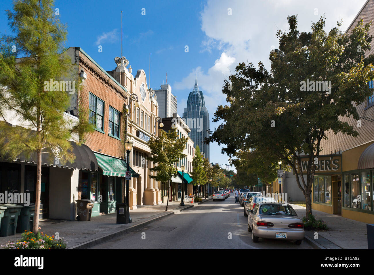 Dauphin Street in der historischen Altstadt, Mobile, Alabama, USA ...