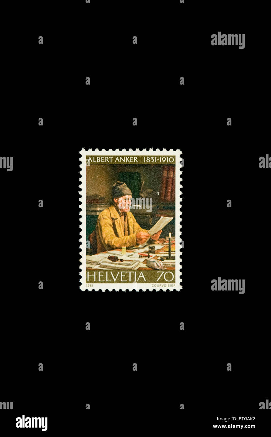 Albert Samuel Anker, Schweizer Maler und Illustrator in eine Schweizer ...