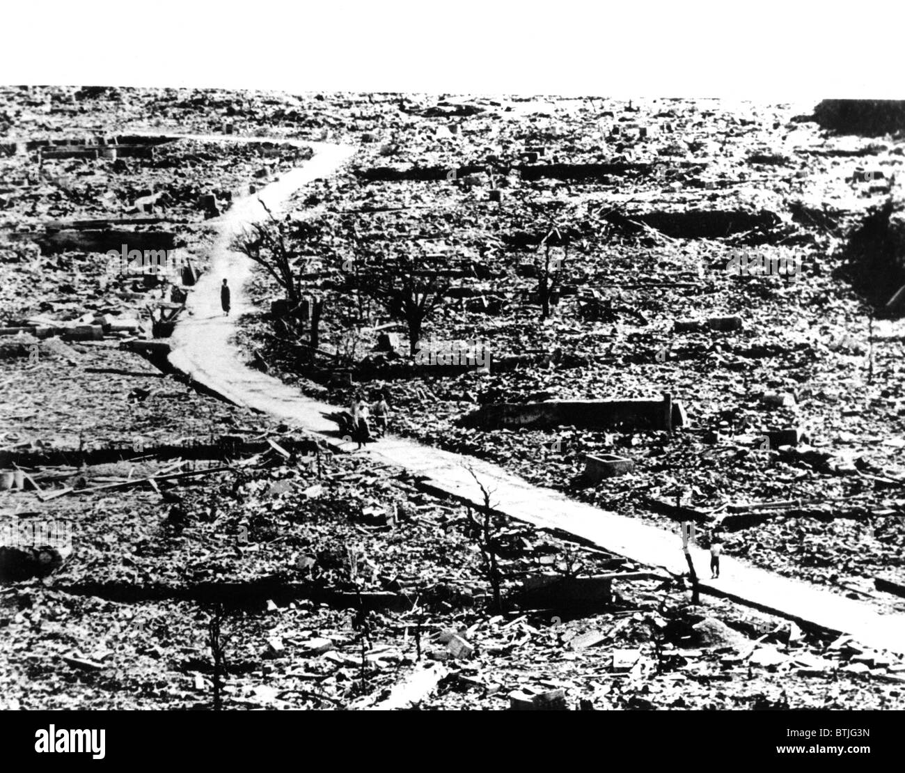 Dem zweiten Weltkrieg, folgen der Atombombe auf Nagasaki, Japan, ca ...