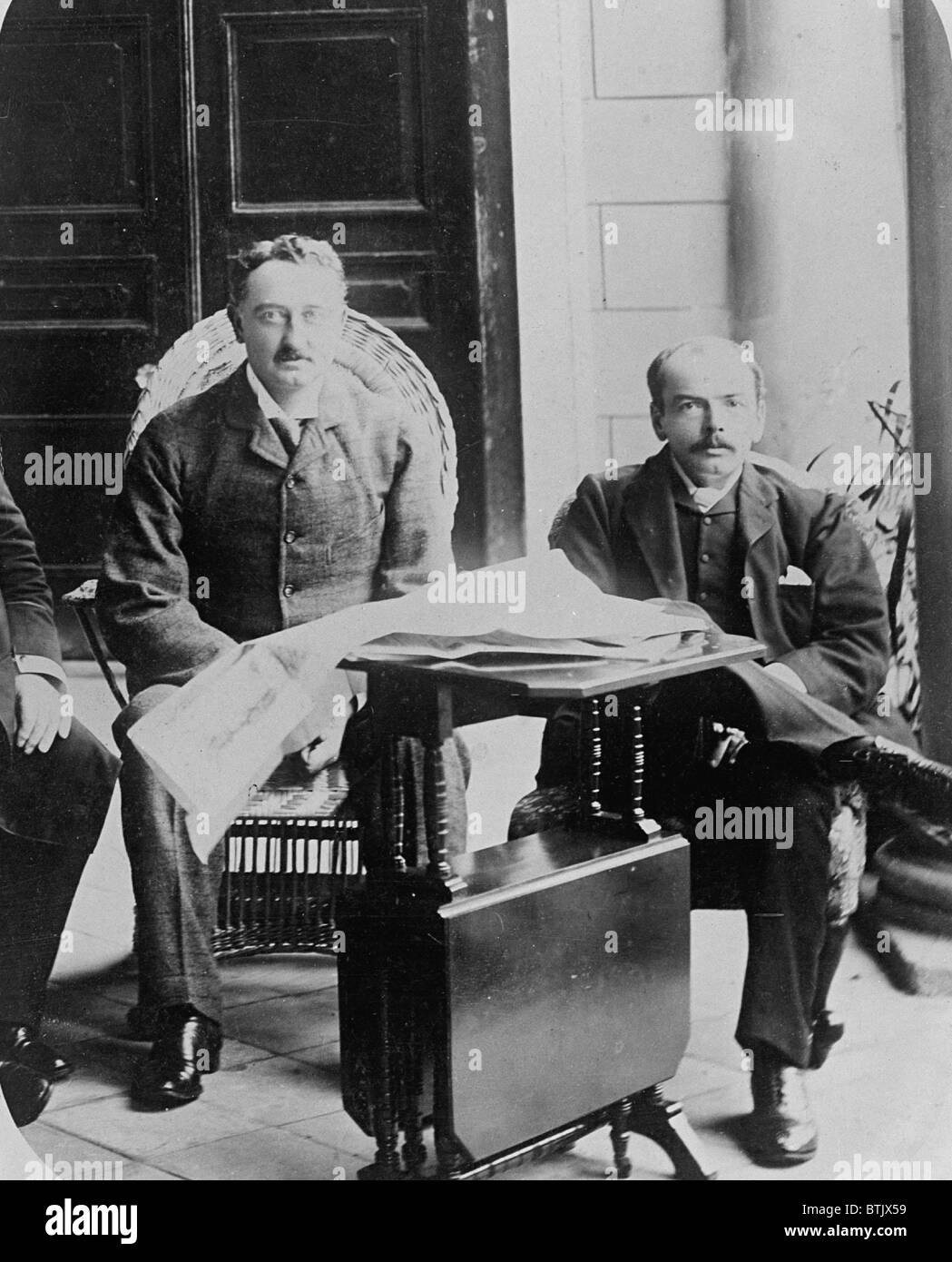 Cecil Rhodes (1853-1902) mit englischen Empire Builder verwendet seine ...