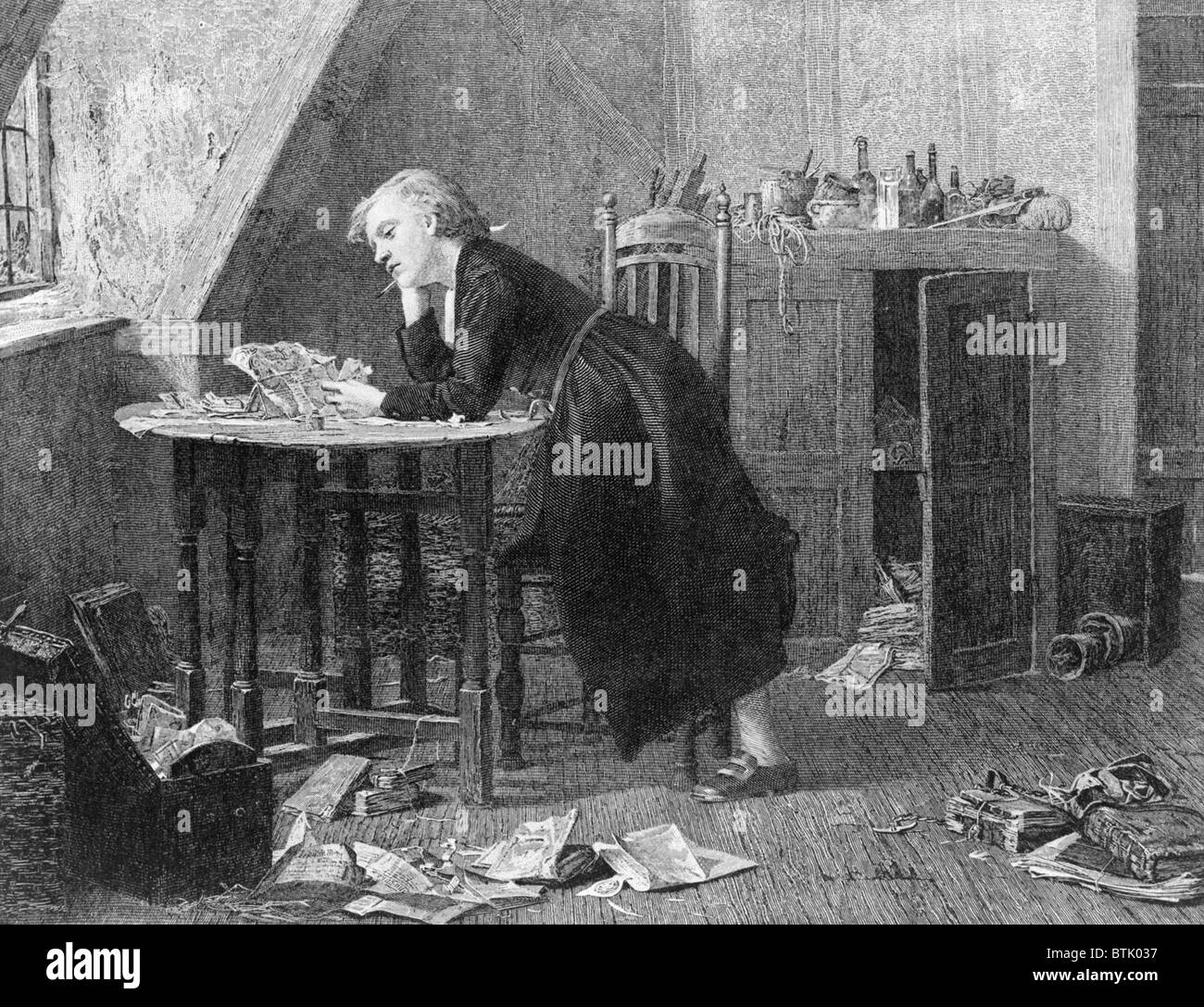 Thomas Chatterton schrieb (1752-1770) sein erste Gedicht Reifen, als er ...