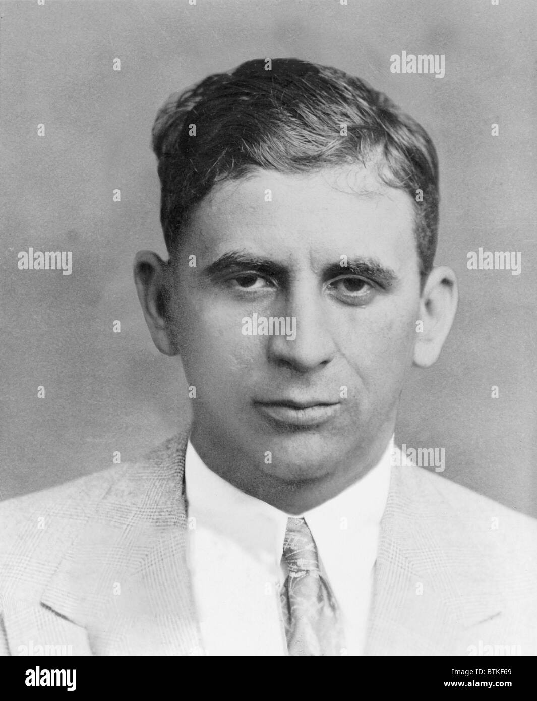 Meyer Lansky (1902 – 1983), in 1949 Fahndungsfoto. Er war bekannt als ...