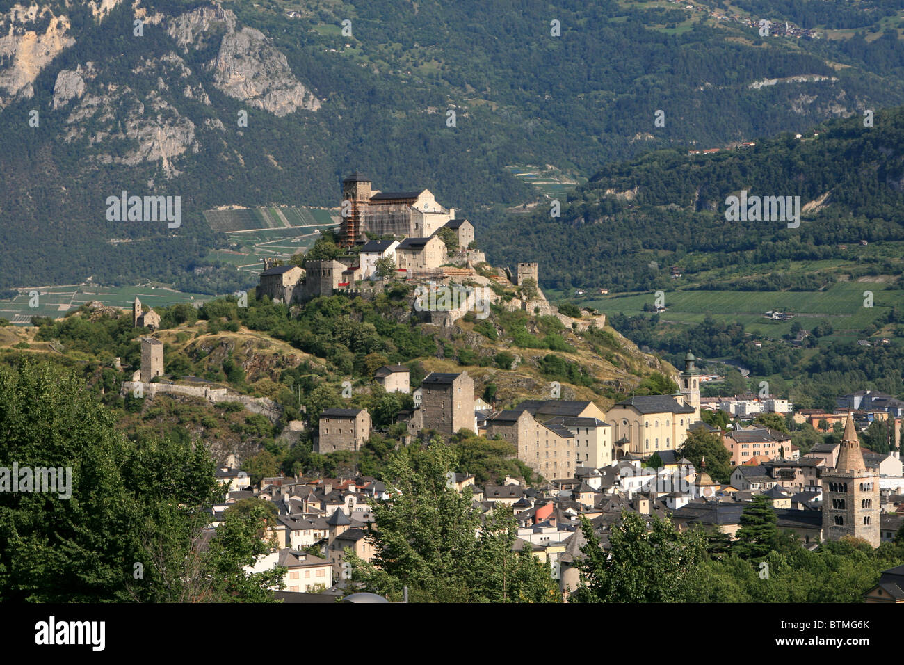 Valère Burg Sion, Kanton Wallis, Schweiz, Europa Stockfotografie - Alamy