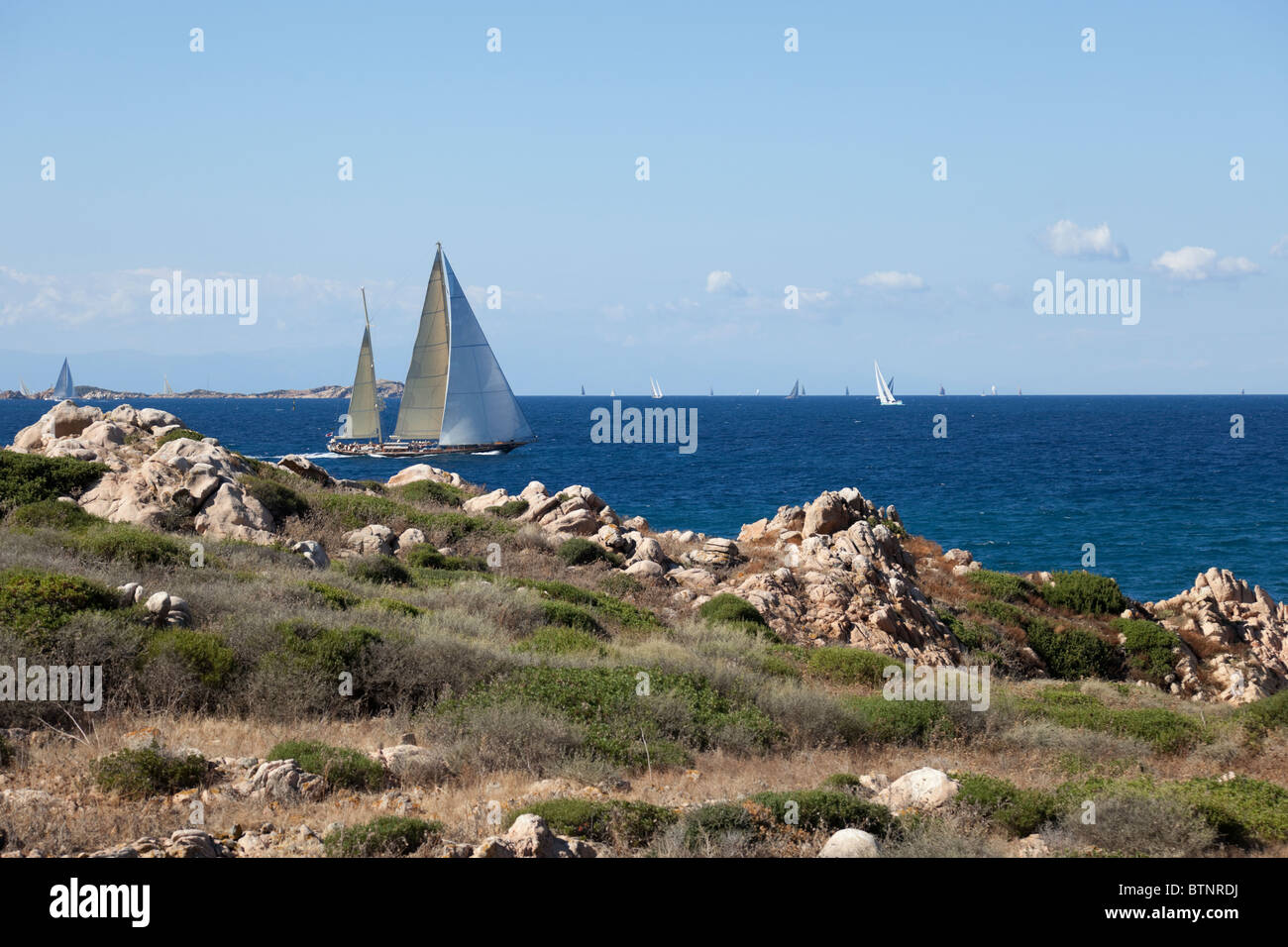 Rolex Cup Schwan Segelboot Race fand in Porto Cervo, Sardinien ...