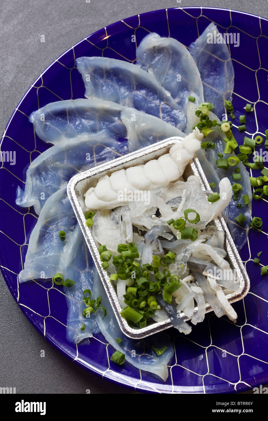 Platte von Fugu oder Kugelfische in Tolkyo Japan Stockfotografie - Alamy