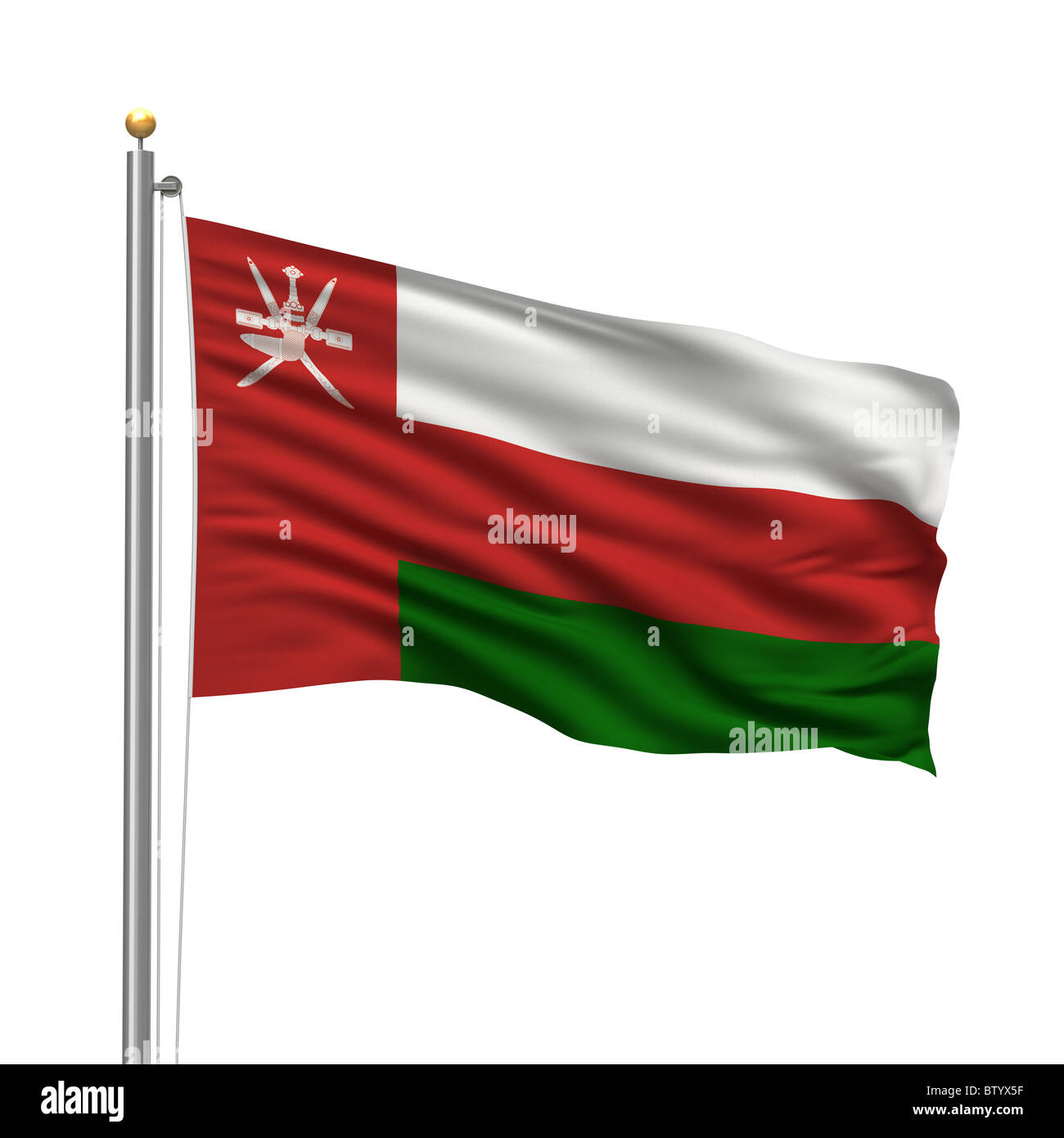 Oman Waving Flag Stockfotos und -bilder Kaufen - Alamy