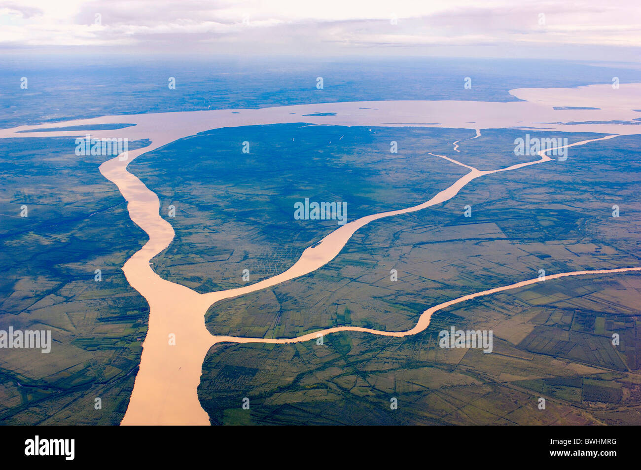 Rio Uruguay fließt der Rio De La Plata-Buenos Aires-Buenos Aires ...