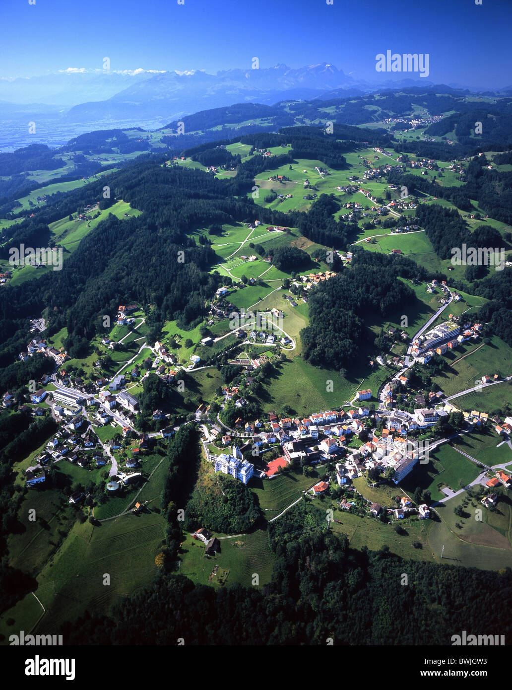 Walzenhausen Appenzeller Landschaft Landschaft Alpstein Luftbild ...