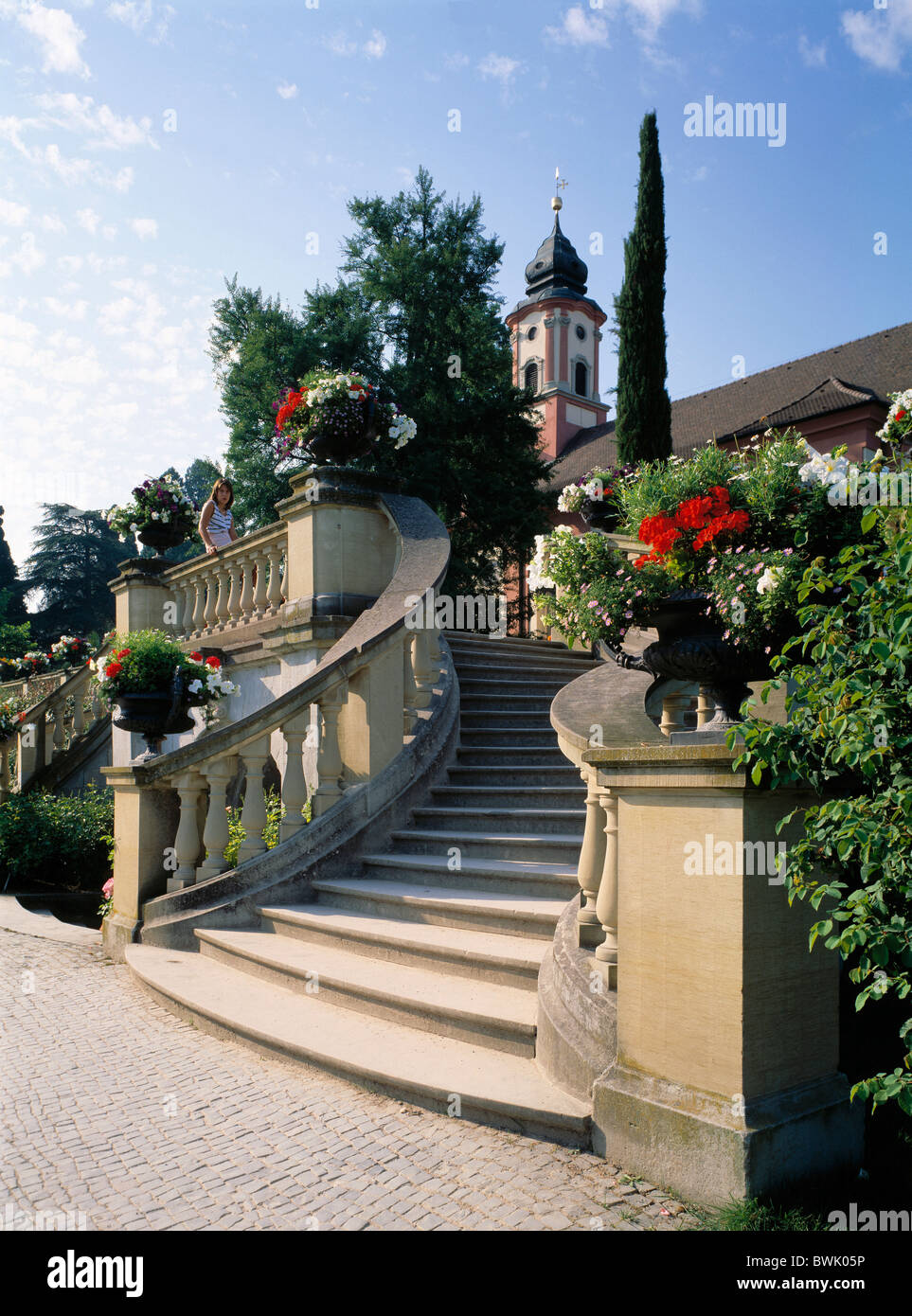 Insel Insel Mainau Garten barocke Treppe Schlosskirche Konstanz ...
